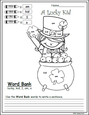 Free St. Patrick's Day Kindergarten - Color By Sight Word Worksheet ...