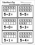 Free Kindergarten Math Addition Worksheet - Valentine's Day - Made By ...