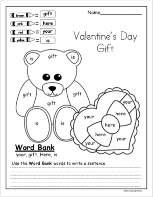 Free Valentine's Day Letter Writing Worksheet For Kindergarten | Made ...