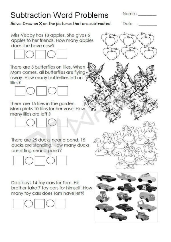 Subtraction Word Problems | Made By Teachers