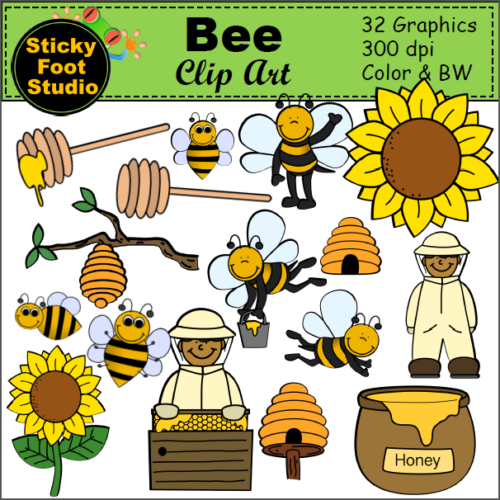 Honey Bee Clip Art (32 Graphics) - Made By Teachers