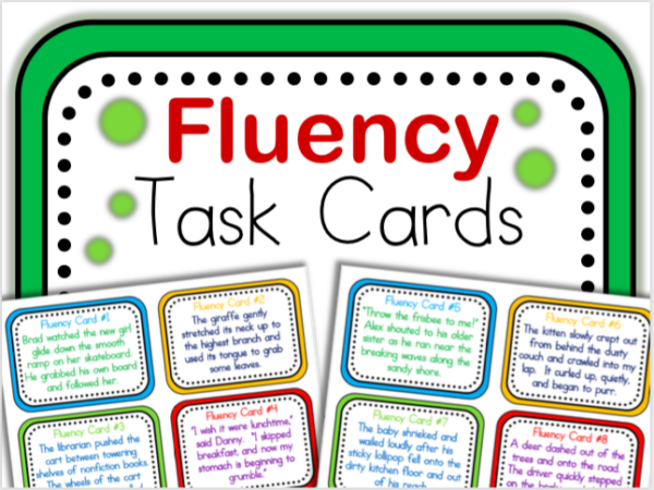 Fluency Task Cards | Made By Teachers