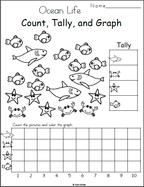 Spring Count Graph Worksheet For Kindergarten Preschoolplanet Bar 