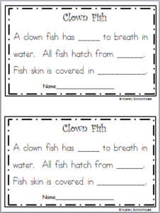 Clown Fish Craft and Writing | Made By Teachers