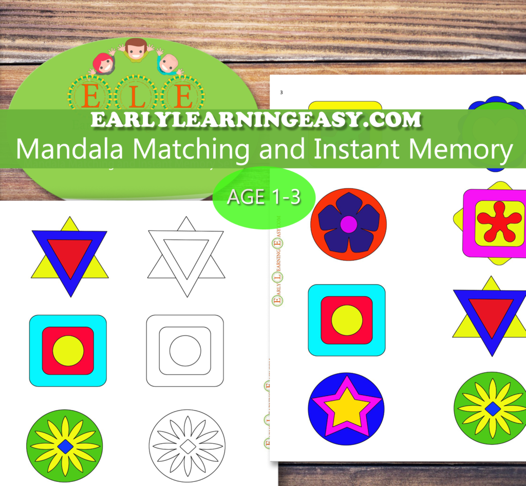 Mandala Matching and Instant Memory Developing for Toddlers Activity ...