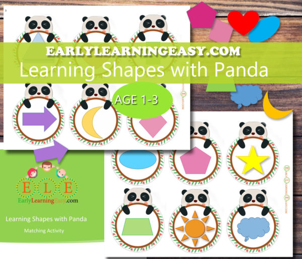Learning shapes with Panda for 1-3 y.o - Made By Teachers