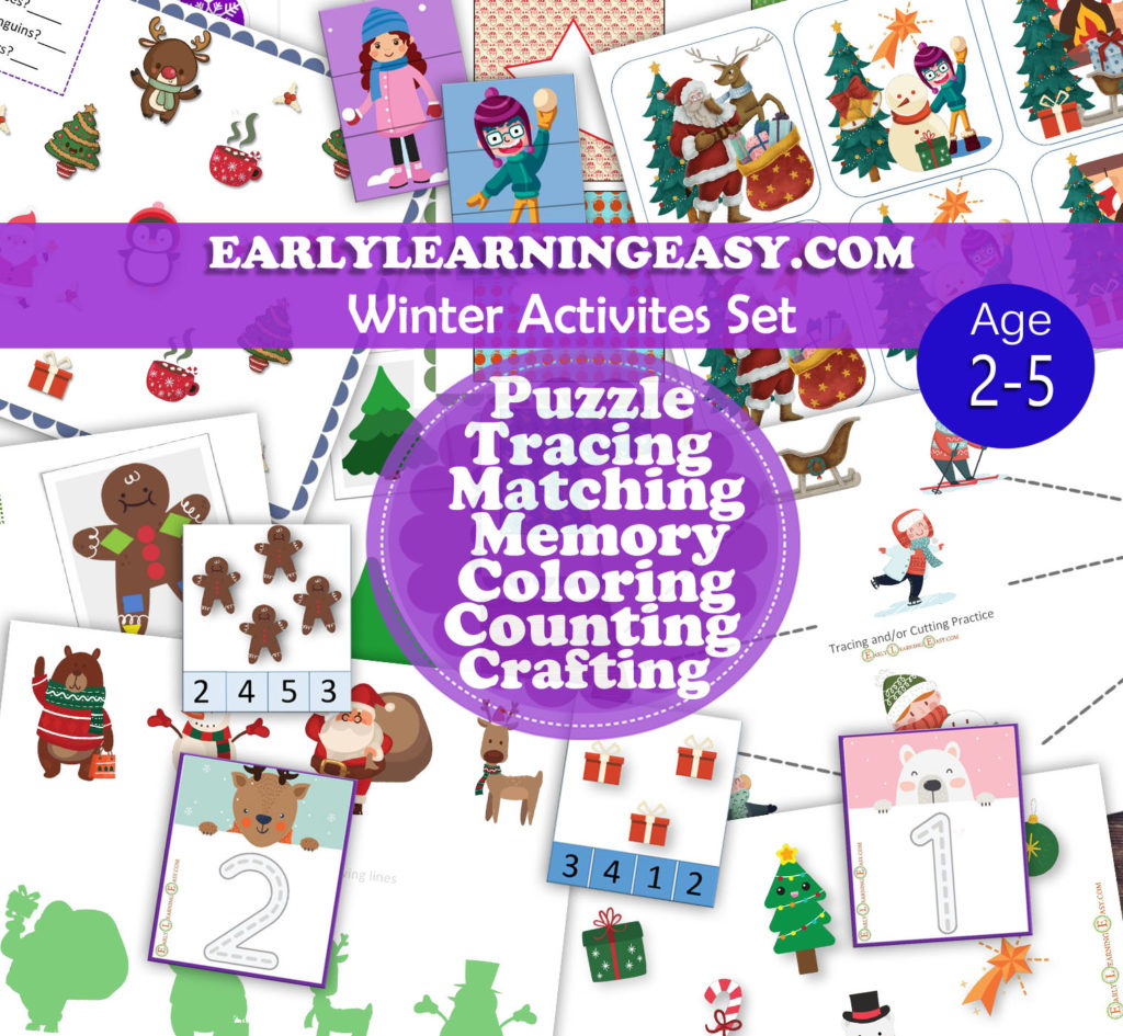 Winter Activities Set for Toddlers, Pre-K, Age 2-5 - Made By Teachers