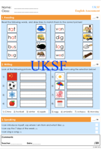 English Assessment (ESL K1 K2, PreK, Kindergarten) - Made By Teachers
