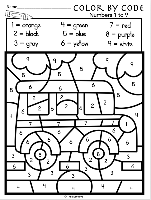 Free Kindergarten Back To School Math Numbers 1 To 9 Made By Teachers