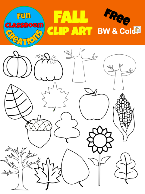 Free Fall Clip Art for Teacher Creations | Made By Teachers