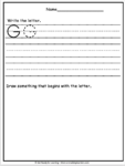 Write and Draw Letter G Worksheet | Made By Teachers