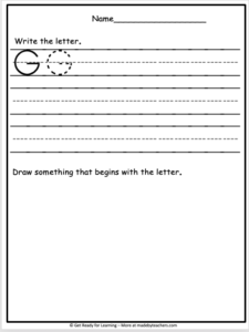 Write and Draw Letter G Worksheet - Made By Teachers