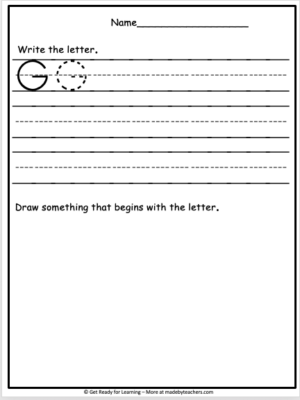 Write and Draw Letter G Worksheet - Made By Teachers