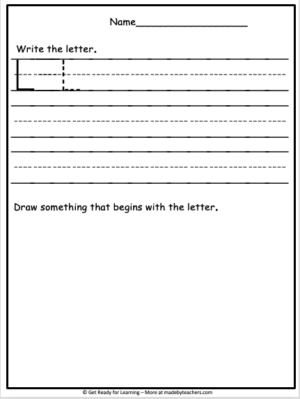 Free Write and Draw Letter L Worksheet - Made By Teachers