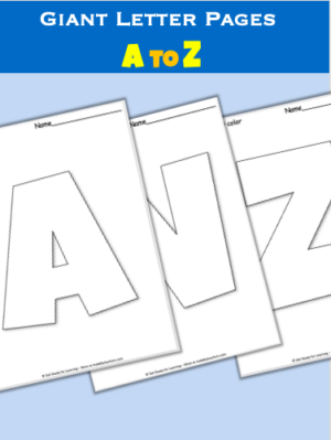 Giant Letters Packet (A-Z) - Color It - Made By Teachers