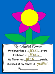 Flower Craft and Color Writing Activity | Made By Teachers