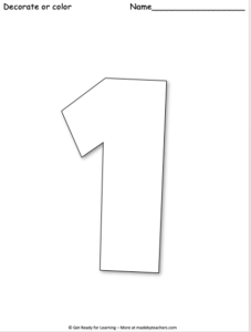 Giant Number 21 Coloring Page | Made By Teachers