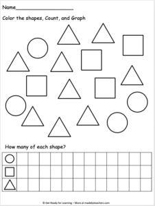 Color, Count, and Graph Shape - Shape Graph 9 | Made By Teachers