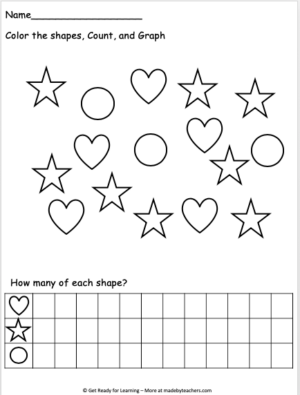 Color, Count, and Graph Shape - Shape Graph 6 | Made By Teachers