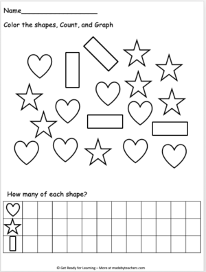 Color, Count, and Graph Shape - Shape Graph 9 | Made By Teachers