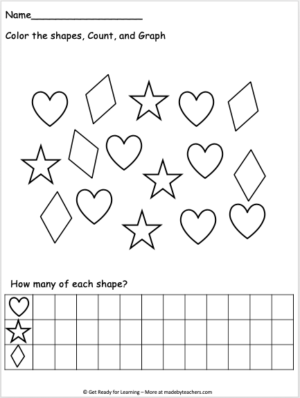 Color, Count, and Graph Shape - Shape Graph 10 | Made By Teachers