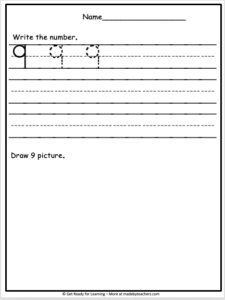 Number Writing Practice - 19 - Made By Teachers