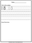 Number Writing Practice - 18 | Made By Teachers