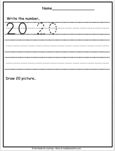 Giant Number 21 Coloring Page - Made By Teachers