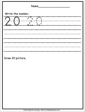 Giant Number 21 Coloring Page - Made By Teachers