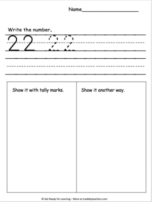 Exploring Number 22 Worksheet | Made By Teachers