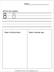 Number Writing Practice - 18 - Made By Teachers