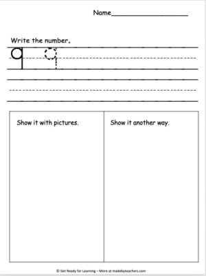 Number Writing Practice - 5 - Made By Teachers