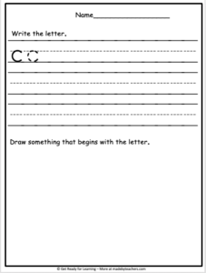 Lowercase C Letter Writing Practice - Made By Teachers