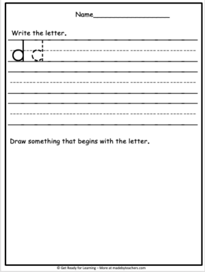 Lowercase D Letter Writing Practice - Made By Teachers
