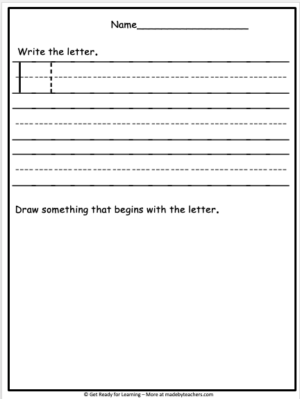Lowercase L Letter Writing Practice - Made By Teachers