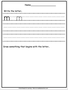 Lowercase M Letter Writing Practice | Made By Teachers