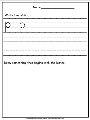 Lowercase P Letter Writing Practice | Made By Teachers