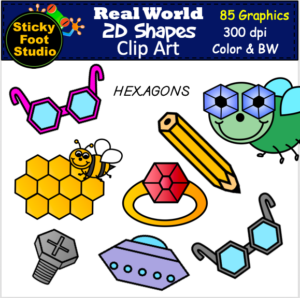 2D Real World Shapes Clip Art - Made By Teachers