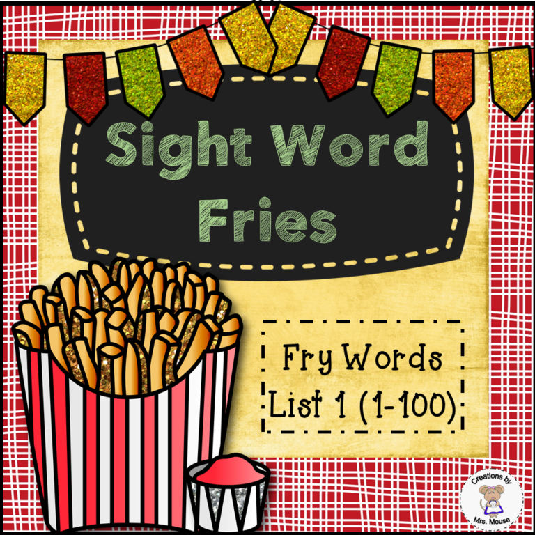 Sight Words - Sight Word Fries (Fry list #1) - Made By Teachers