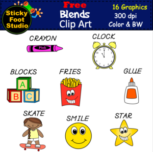 Free Blends Clip Art Sample Set - Made By Teachers