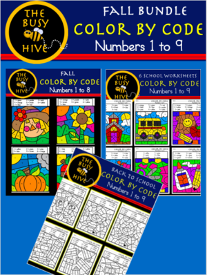Color By Code Fall Bundle - 14 Number Worksheets | Made By Teachers