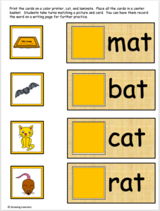 Short A Reading Center Activity | Made By Teachers