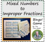 Mixed Numbers and Improper Fractions Game - Made By Teachers