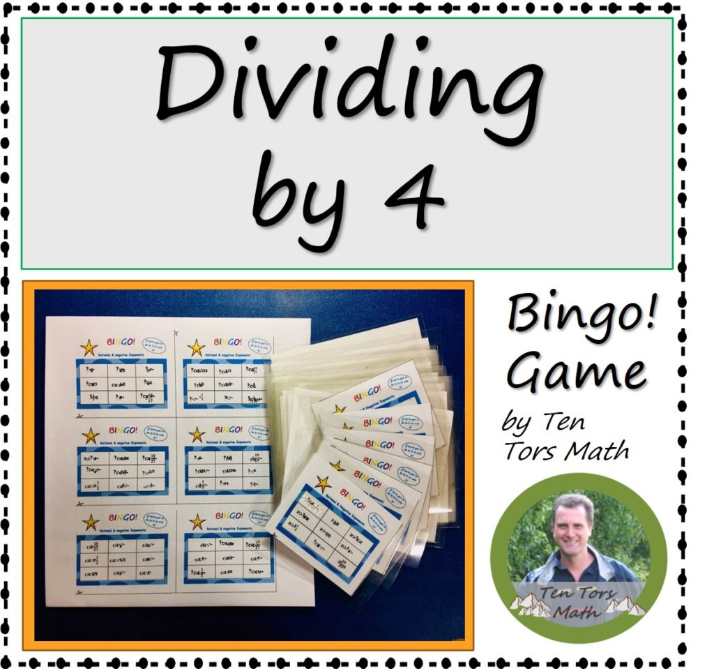 Dividing by 4 Math Game | Made By Teachers