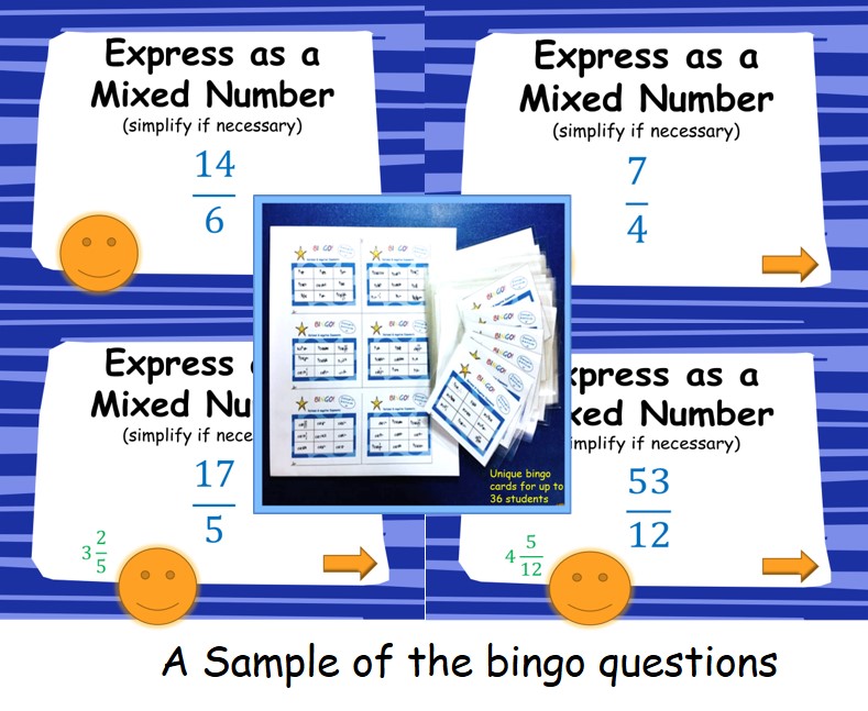 Improper Fractions to Mixed Numbers Game | Made By Teachers
