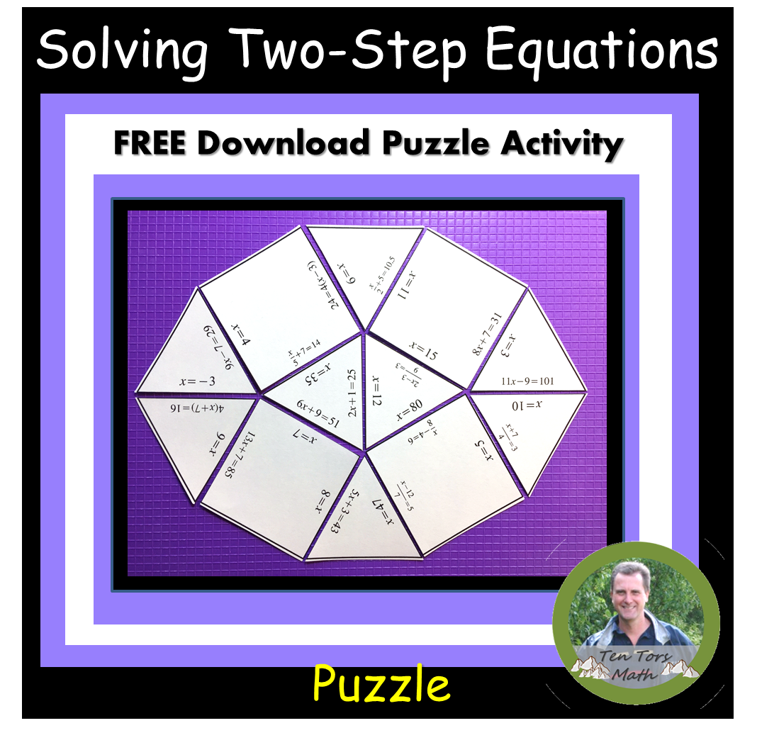 Solving Two Step Equations Puzzle Made By Teachers