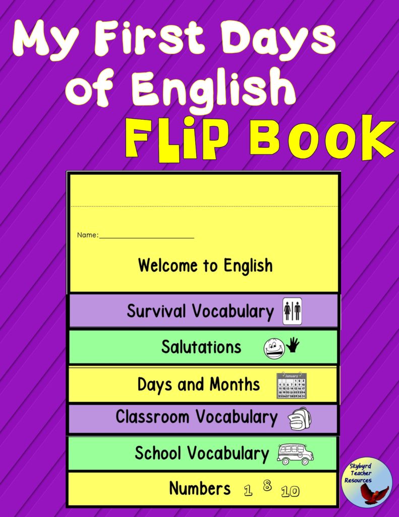 ESL Newcomers ESL Beginners My First Days of English Flip Book - Made ...