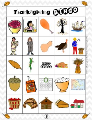 ESL Games Thanksgiving Vocabulary BINGO - Made By Teachers