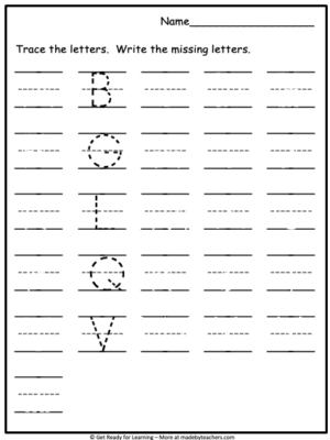 Trace Uppercase Letters Worksheet | Made By Teachers