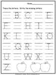 Missing Uppercase Letters Apple Time Worksheet | Made By Teachers